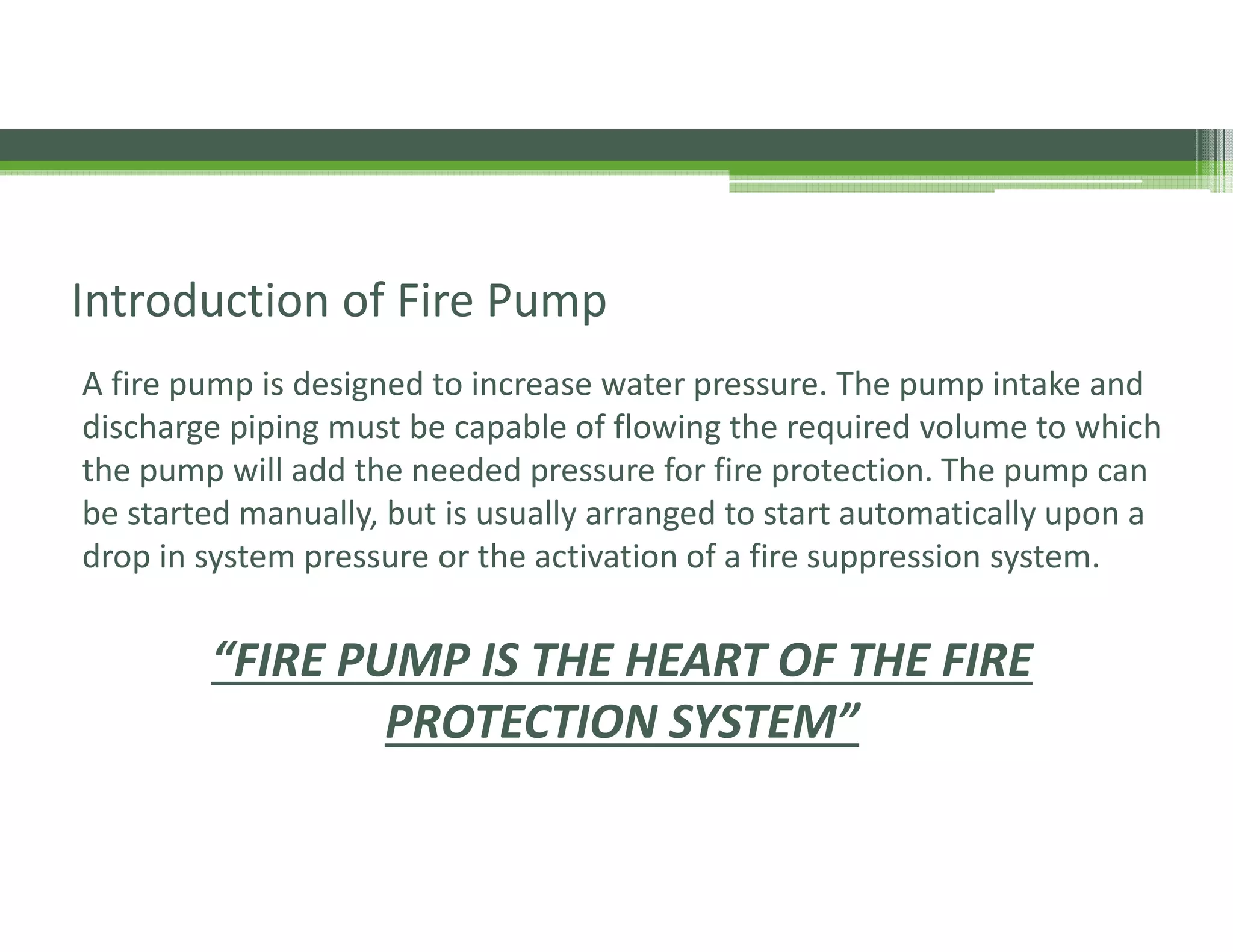 Inspection, Testing and Maintenance of fire pump | PDF