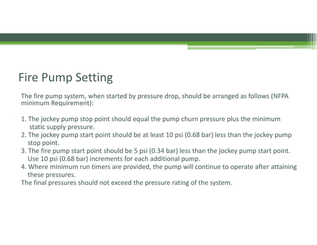 Inspection, Testing and Maintenance of fire pump | PDF