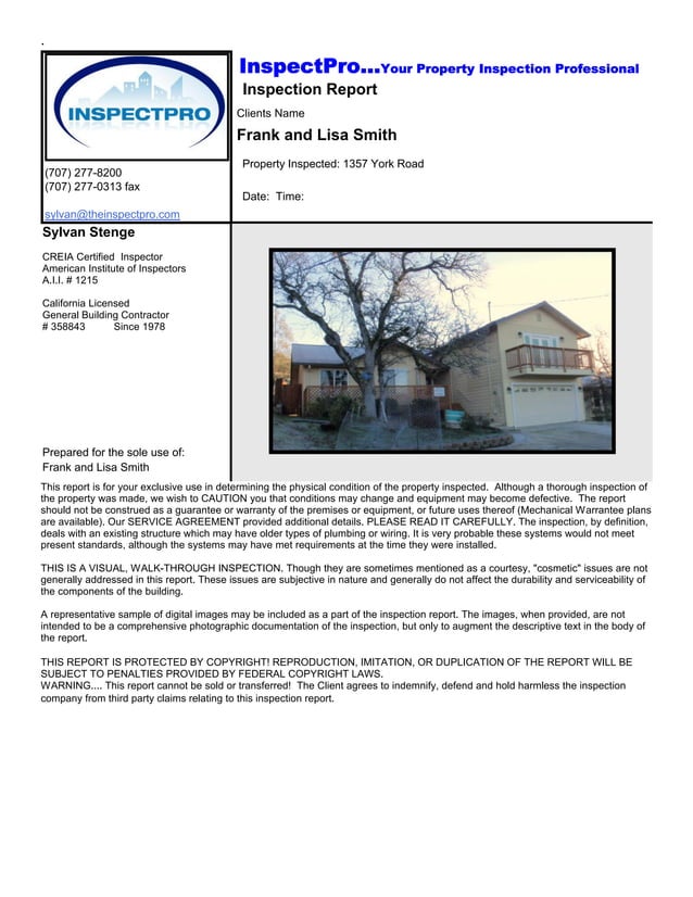 Inspectpro sample report | PDF
