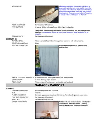 Inspectpro sample report | PDF | Home Improvement | Home & Garden