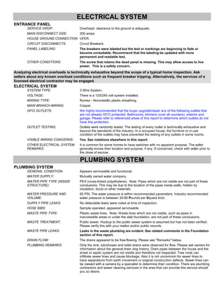 Inspectpro sample report | PDF | Home Improvement | Home & Garden