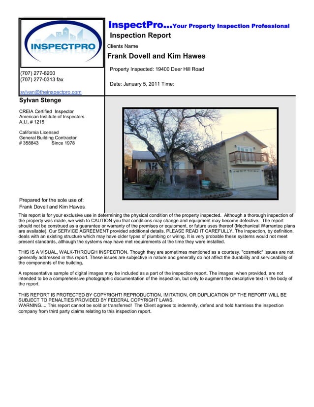 Inspectpro sample report | PDF