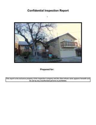 Inspectpro sample report | PDF | Home Improvement | Home & Garden