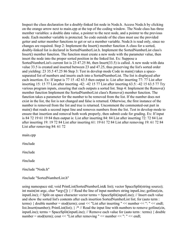 Inspect The Class Declaration For A Doubly Linked List Node In Node H Pdf