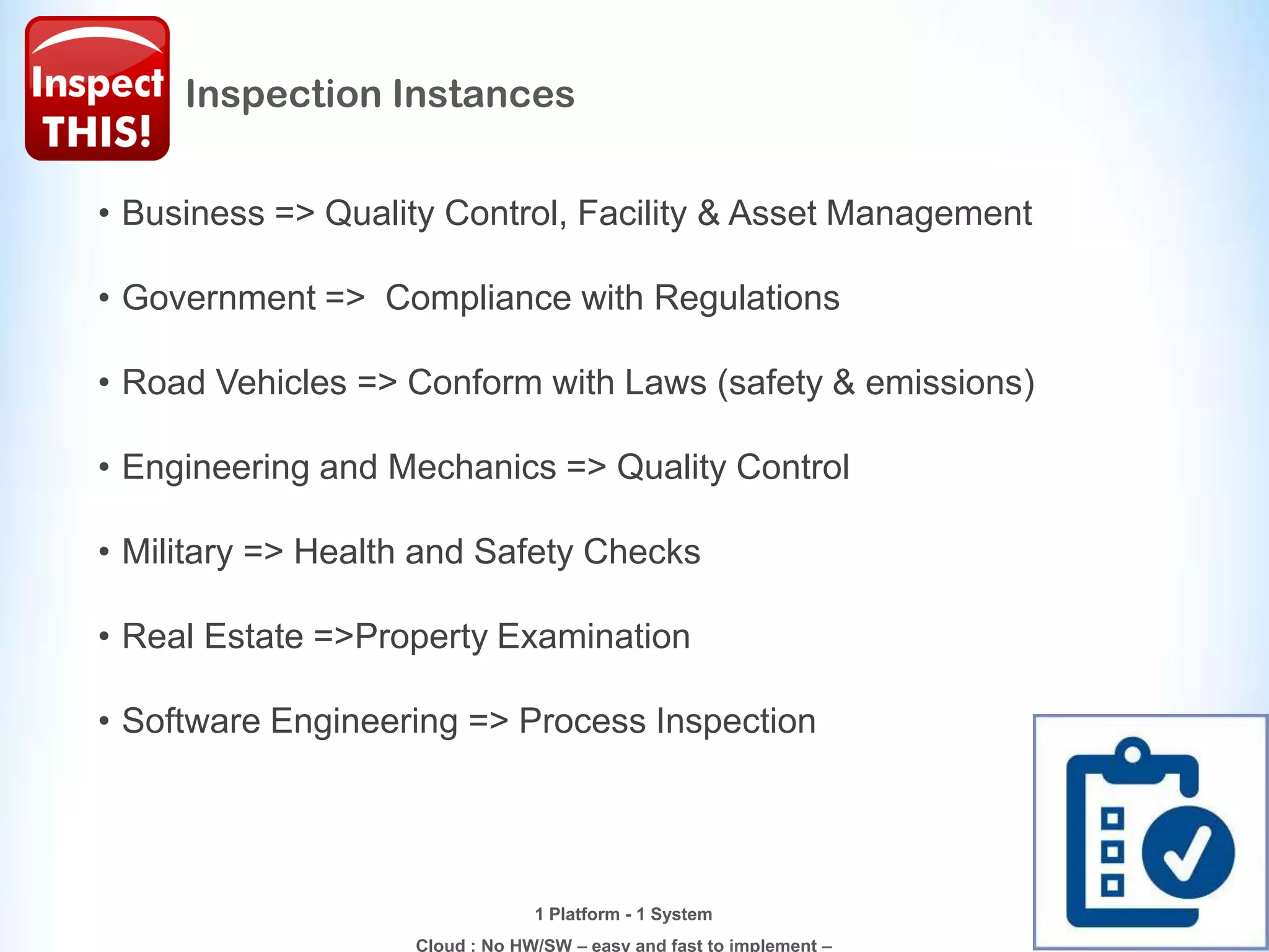 Inspect THIS! mobile inspection tool for facility & asset management | PPT