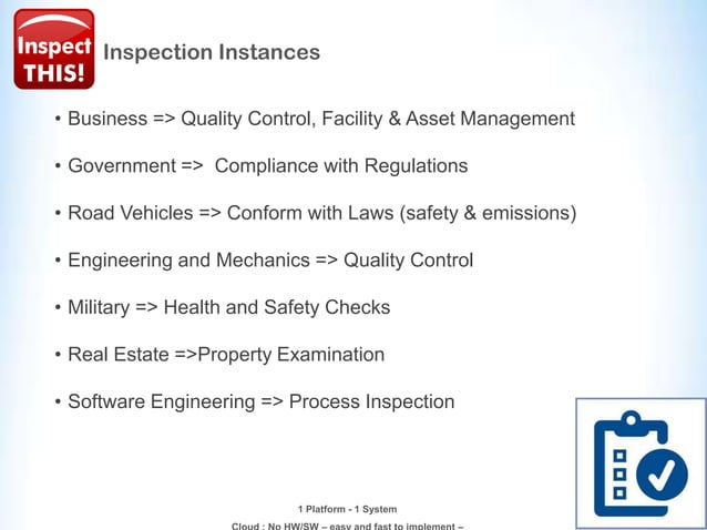Inspect THIS! mobile inspection tool for facility & asset management ...