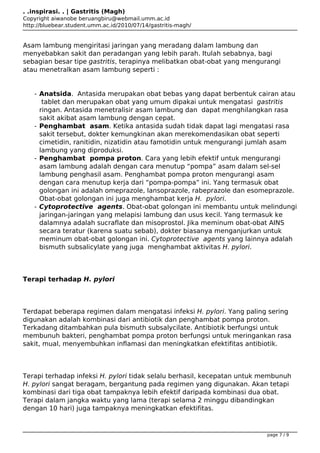 gastritis (magh) | PDF