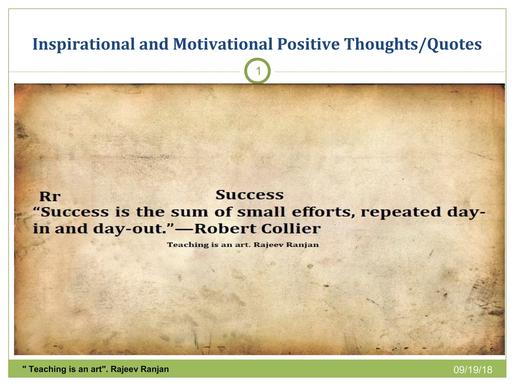 Inspirational and motivational positive thoughts quotes life changing ...