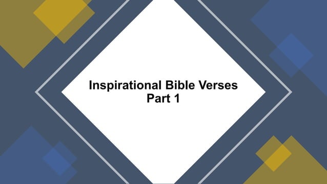Inspirational bible verses 1 | PPTX | Poetry | Books and Literature