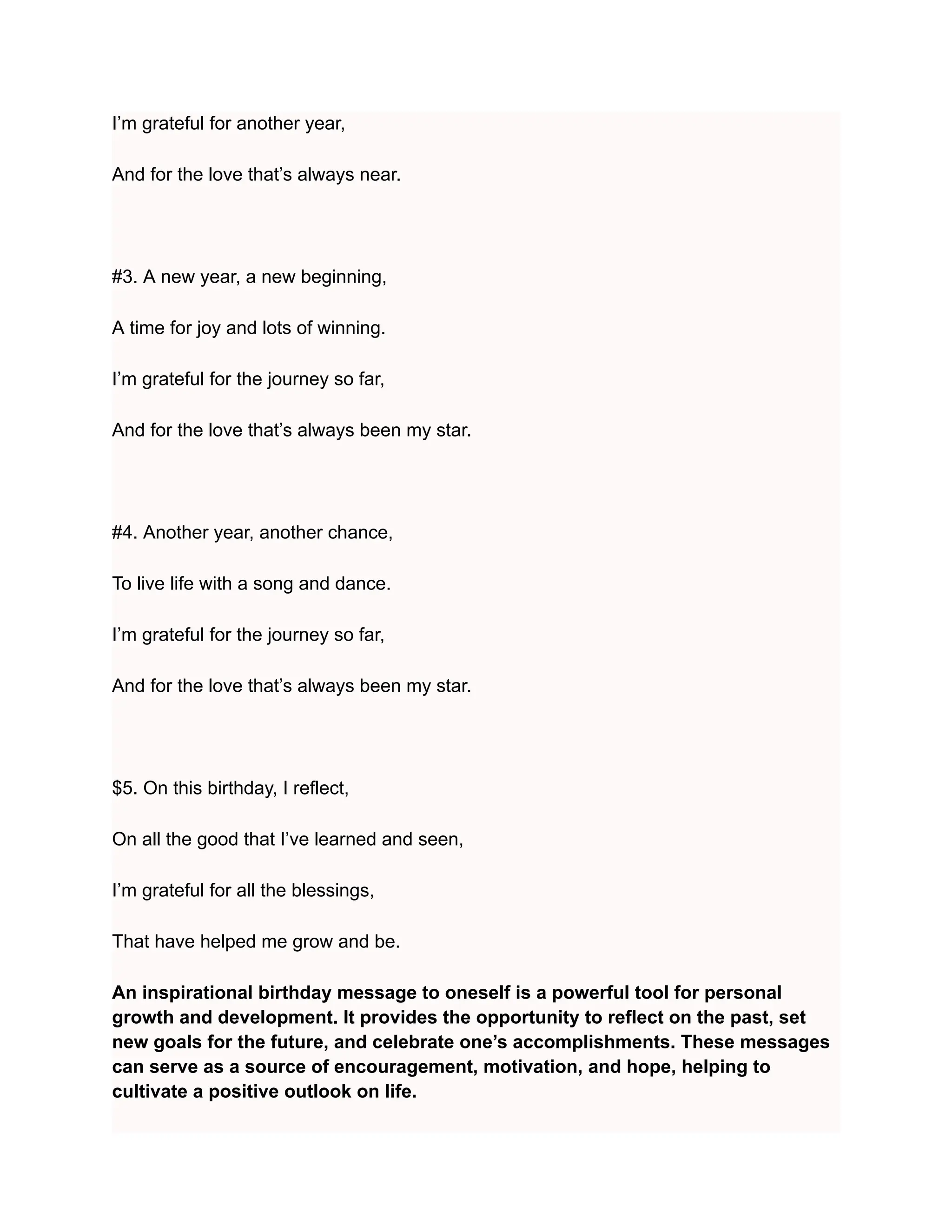 Inspirational Birthday Message to Myself _ Touching Birthday Message to ...