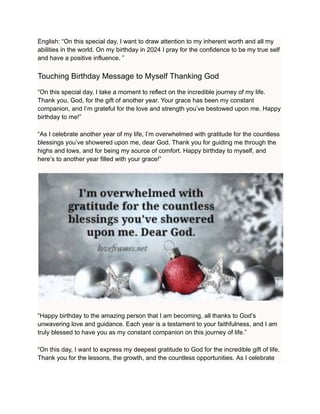 Inspirational Birthday Message to Myself _ Touching Birthday Message to ...