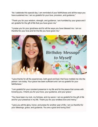 Inspirational Birthday Message to Myself _ Touching Birthday Message to ...