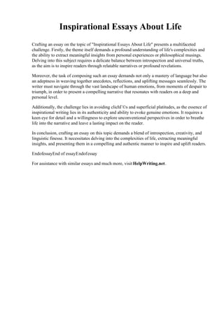 Inspirational Essays About Life.pdf