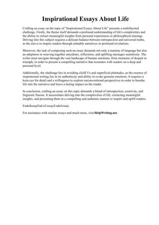 Inspirational Essays About Life.pdf