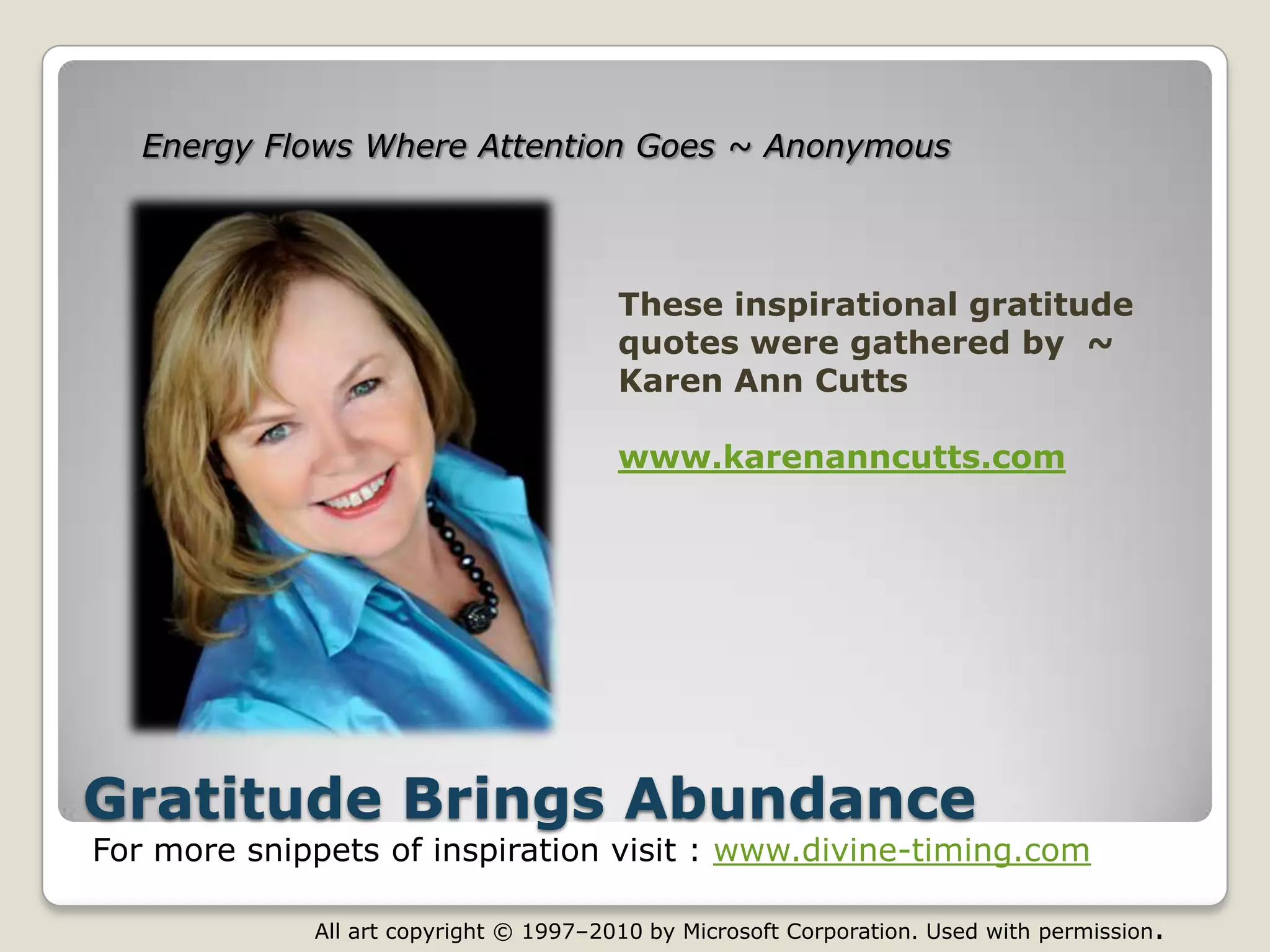 Inspirational gratitude quotes | PPTX