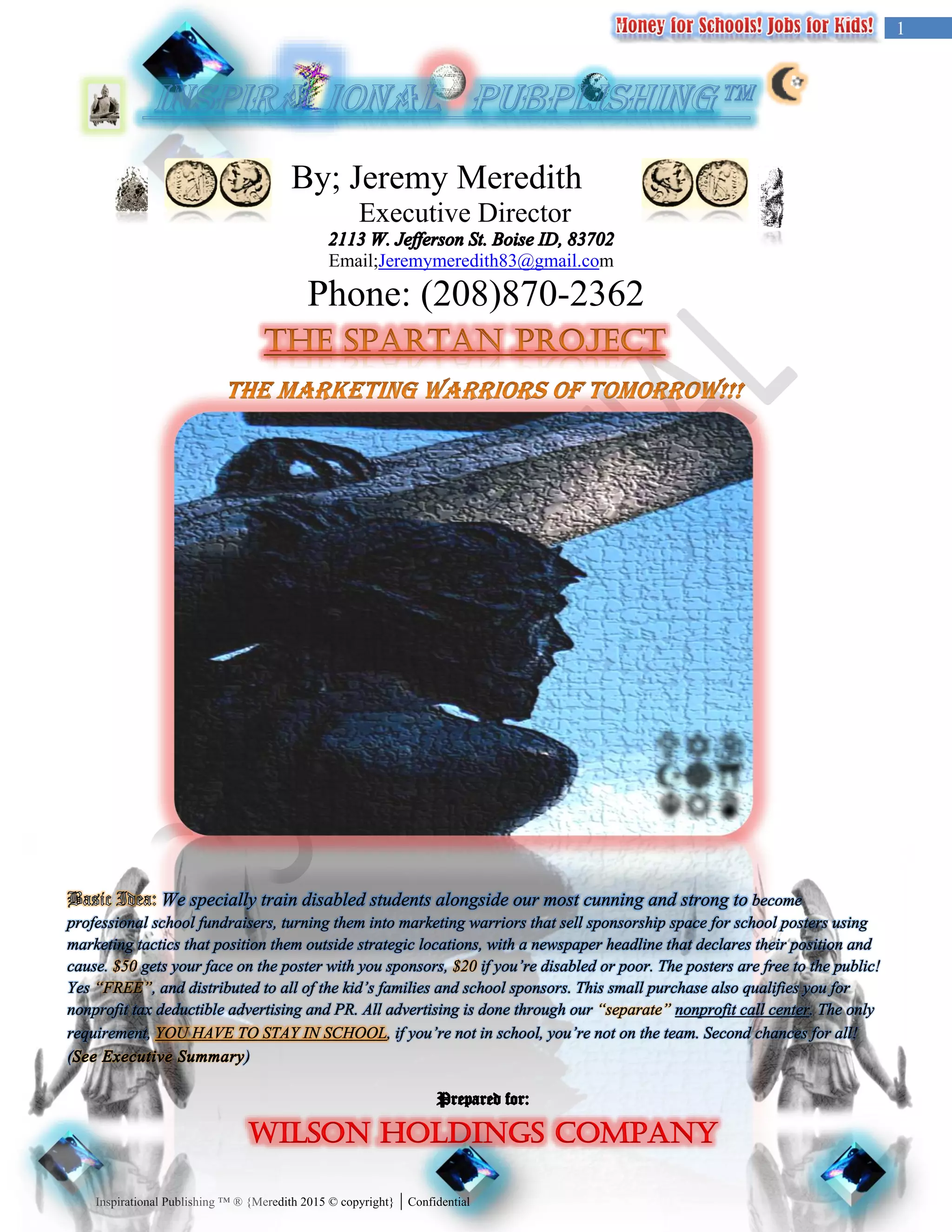 THE SPARTAN PROJECT PROPOSAL! | PDF | Student Financial Aid | Financial ...