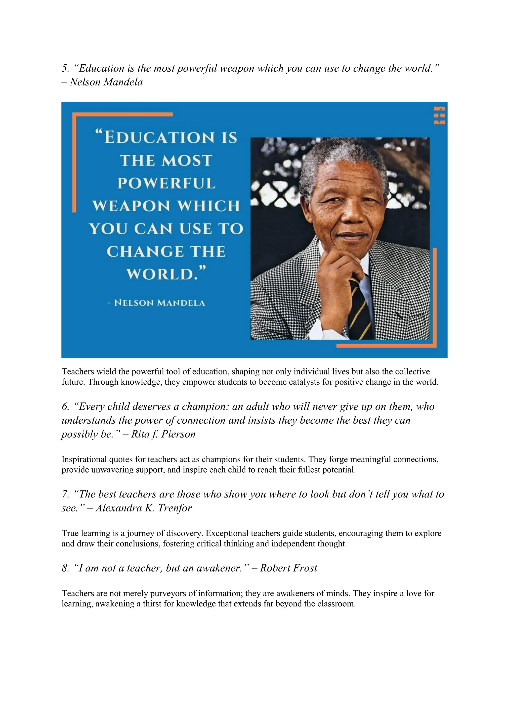 Top 20 Inspirational Quotes for Teachers: Igniting the Flame of ...