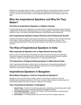 Inspirational Speakers - Ignite Change and Empower Audiences.docx