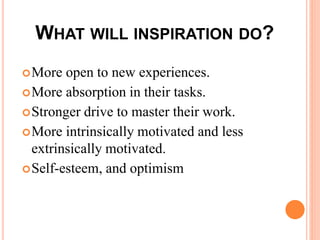 Inspiration at workplace: Importance and things to do | PPTX