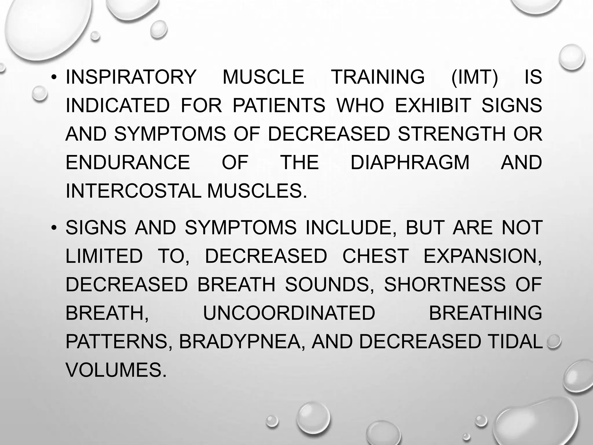 Inspiratory muscle training | PPTX