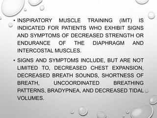 Inspiratory muscle training | PPTX