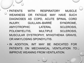 Inspiratory muscle training | PPTX
