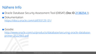 Oracle Database Security Assessment Tool (DBSAT) | PPTX