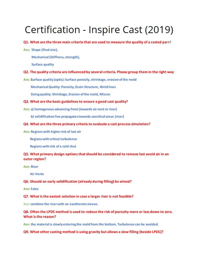 Inspire cast quiz | PDF