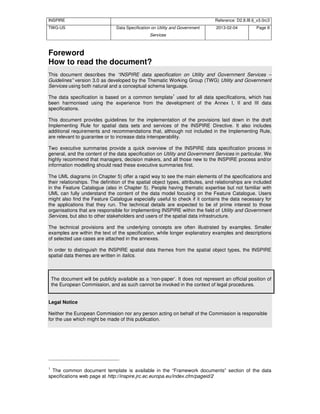 INSPIRE Data Specification - Utility and Governamental Services v3.0 | PDF