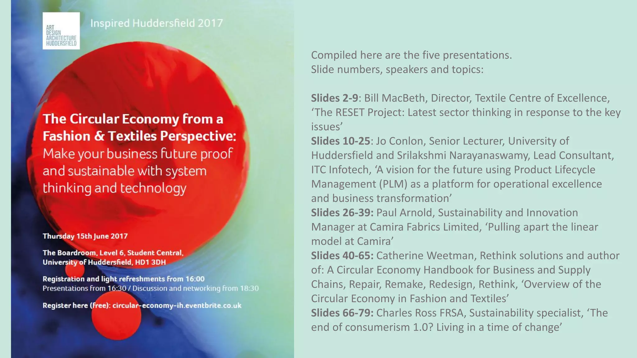 The Circular Economy from a Fashion & Textiles Perspective: Make your business future proof and ...