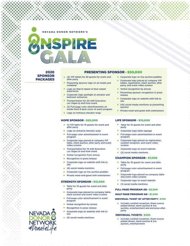 Inspire Gala Sponsorship Packet | PDF