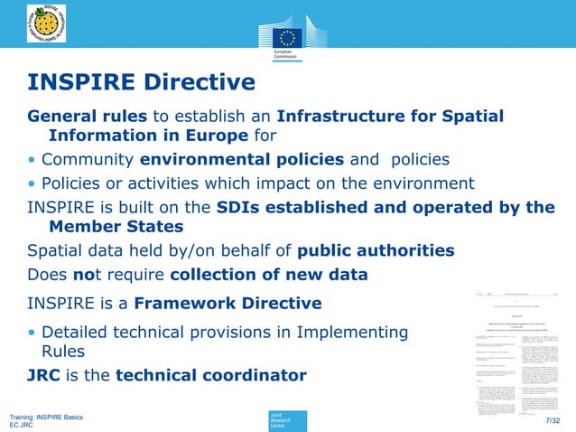 INSPIRE principles, components and implementation | PPT
