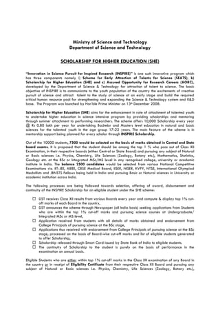 Inspire scholarship 1162011 | PDF