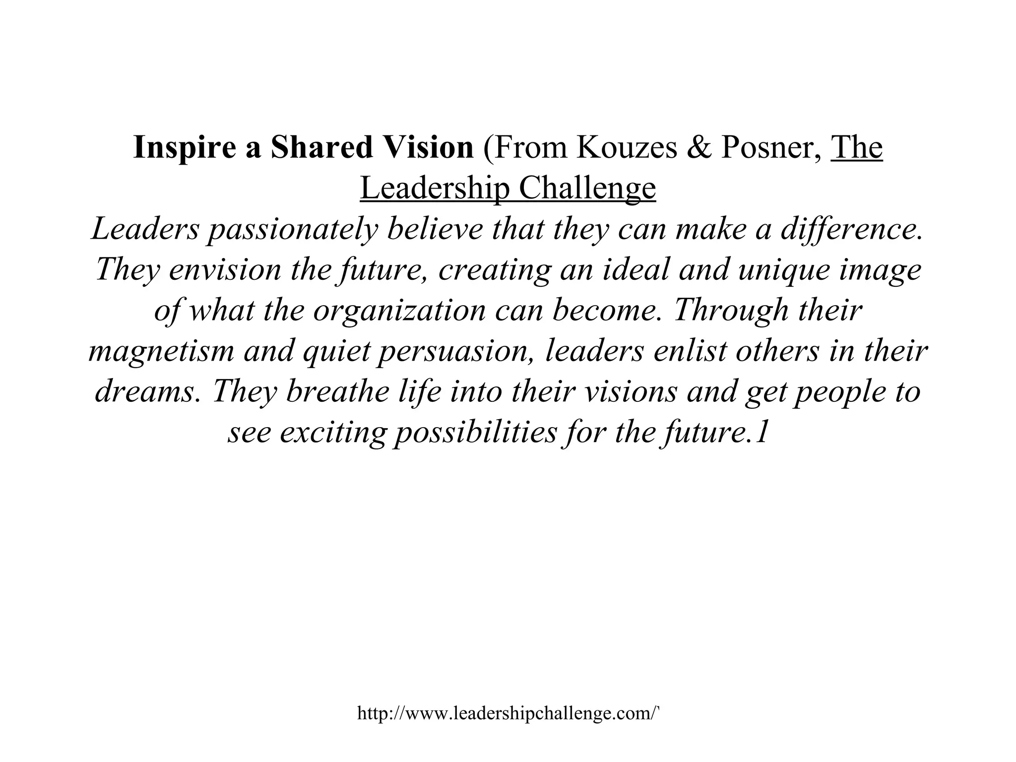 Inspire Shared Vision | PPT