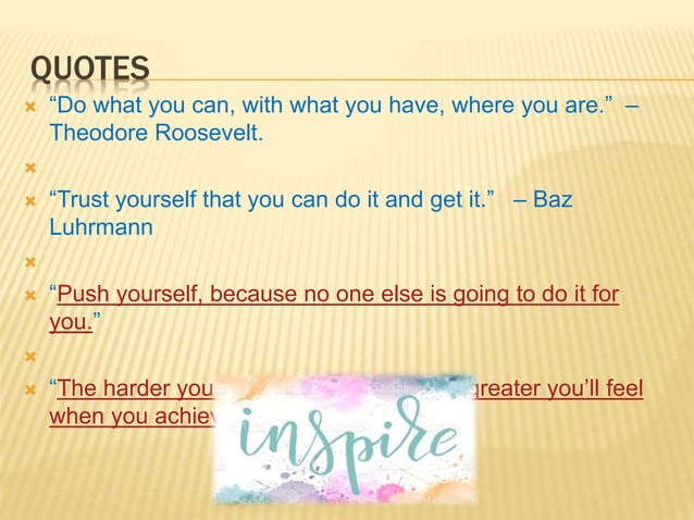 Inspire to be inspired | PPT