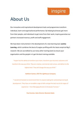 Inspire Training | PDF
