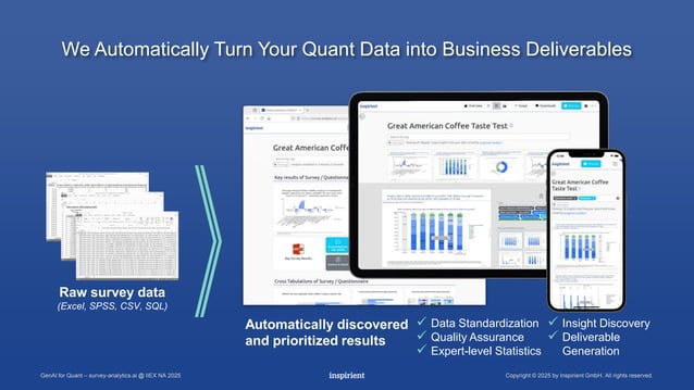 GenAI for Quant Analytics: survey-analytics.ai