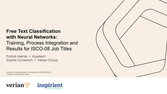 Free Text Classification with Neural Networks: Training, Process Integration and Results for ...