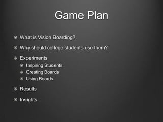 Inspiring College Students to Vision Board | PPTX