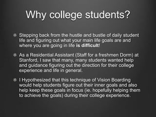 Inspiring College Students to Vision Board | PPTX