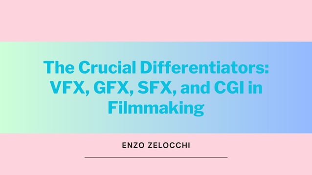 Unraveling the Significance of VFX, GFX, SFX, and CGI in Filmmaking ...