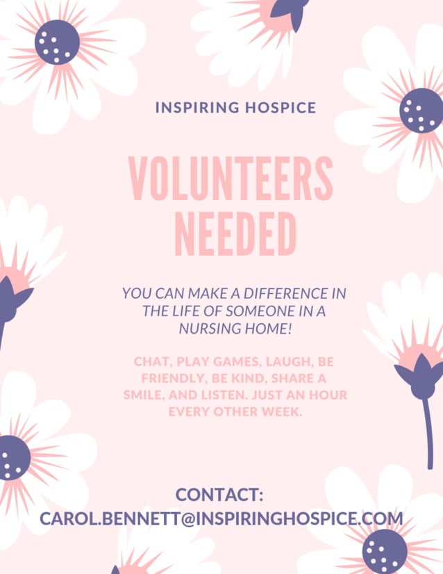 Inspiring hospice volunteer flyer | PDF