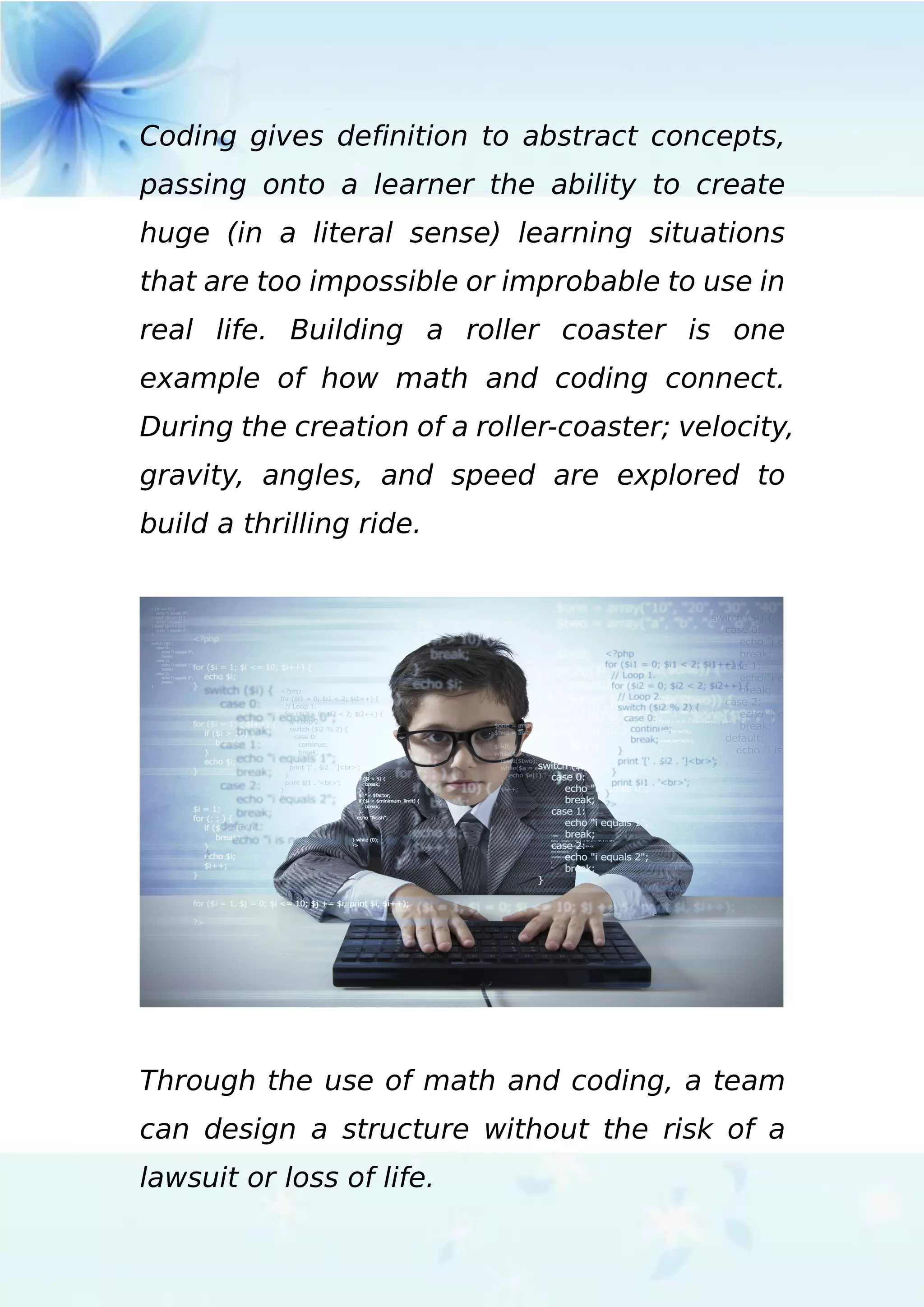 Inspiring Math Learning Via Coding | PDF