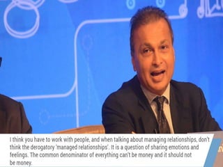 Inspiring quotes by anil ambani | PPTX