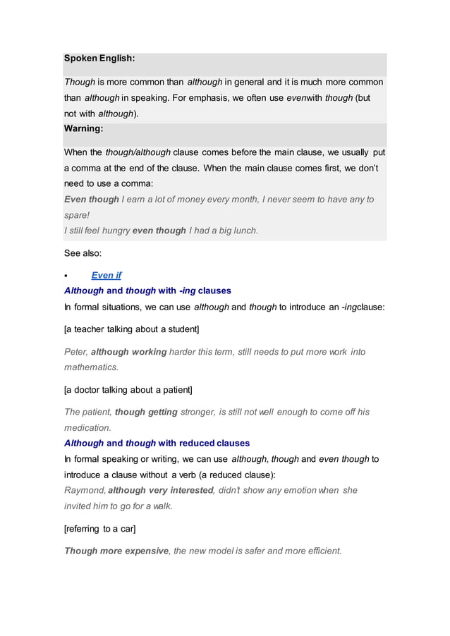 In spite of / Despite | DOCX