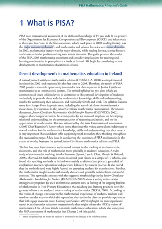 PISA Mathematics: Teacher's Guide | PDF