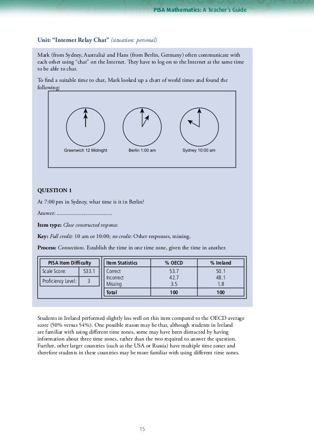 PISA Mathematics: Teacher's Guide