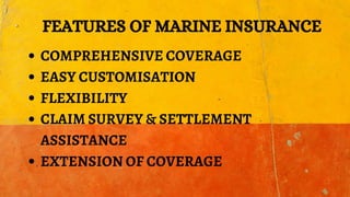 Marine insurance and its types | PPTX