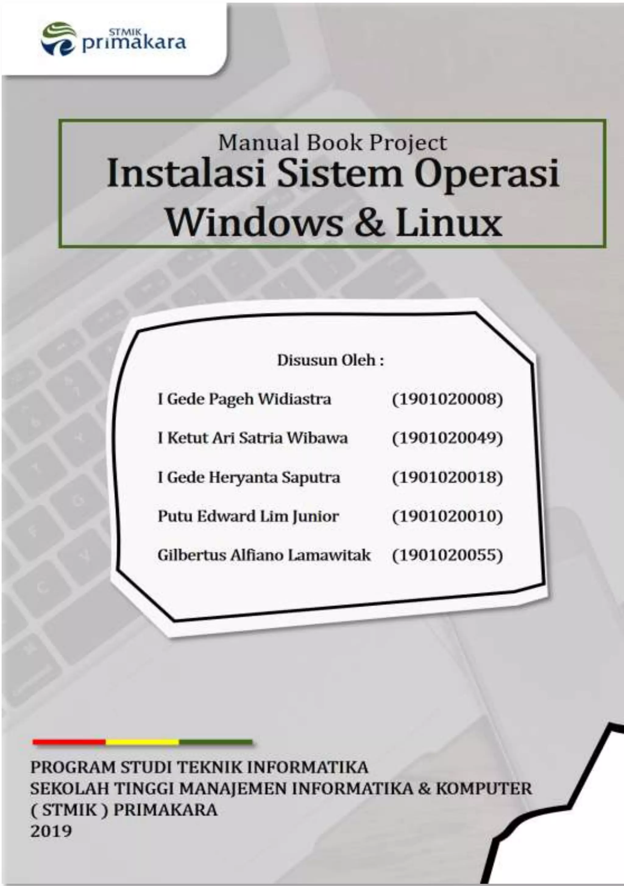 Tutorial Install Windows 10 dan Linux | DOCX