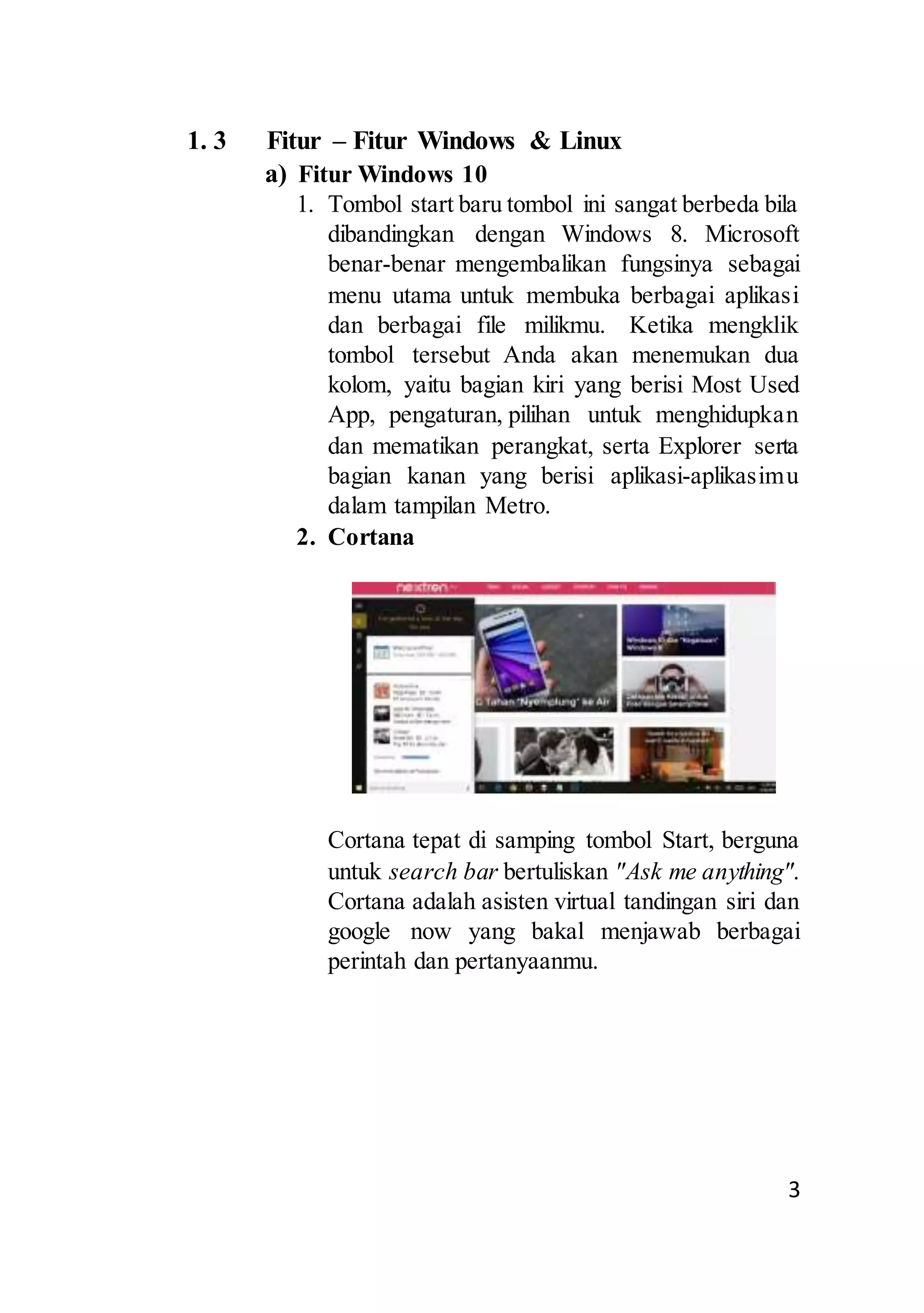 Tutorial Install Windows 10 dan Linux | DOCX